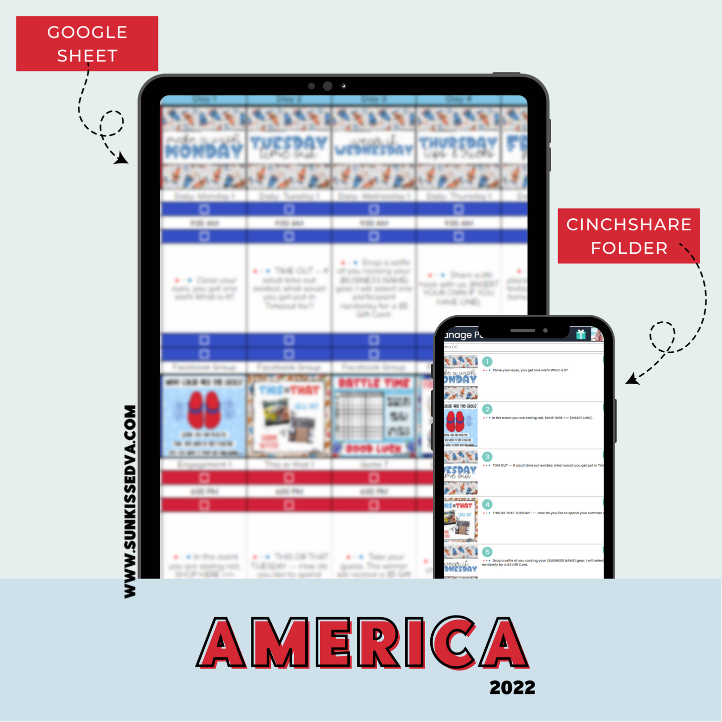 America Content Calendar | Sun Kissed Virtual Assistant – Sun Kissed VA